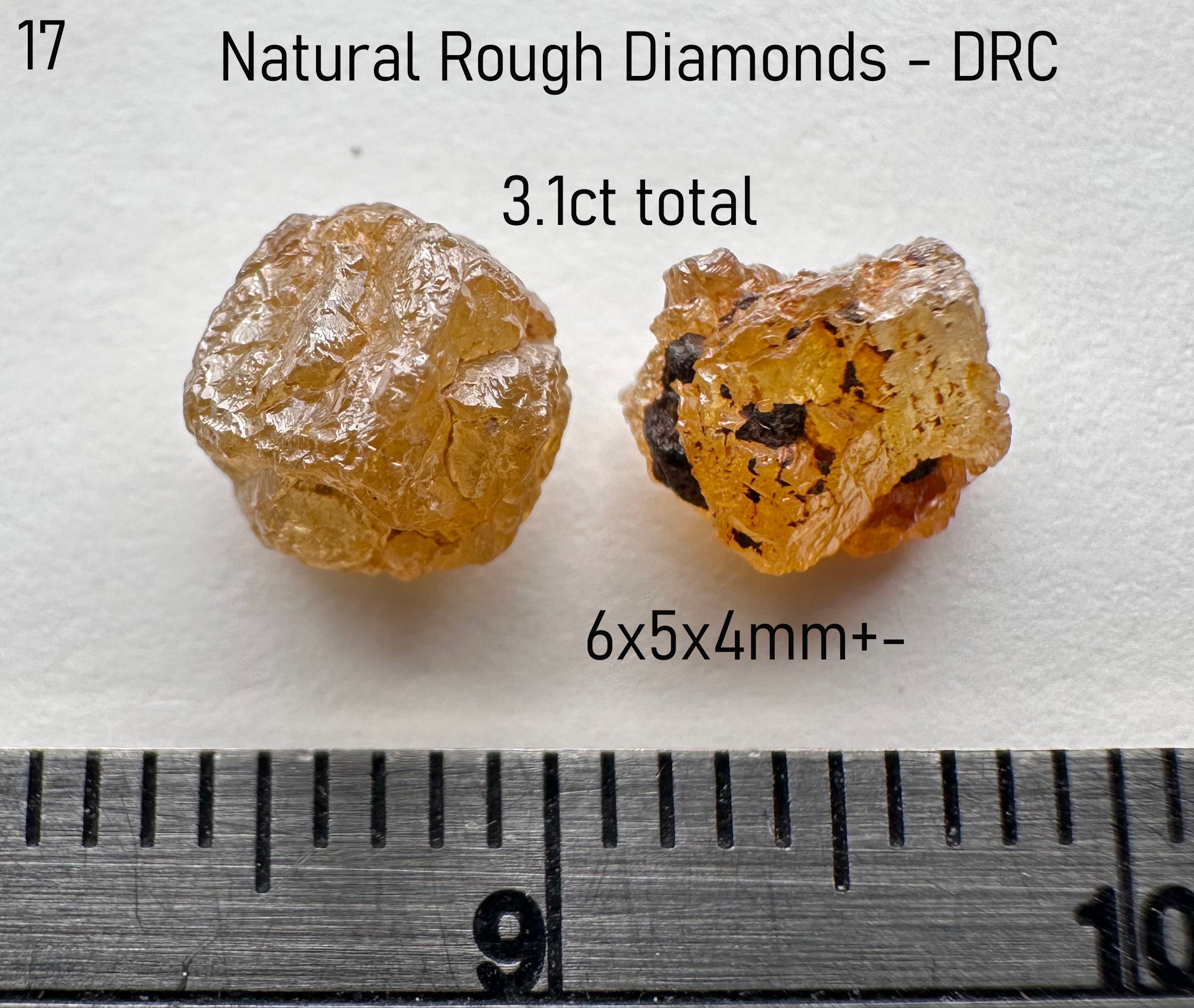 Diamond Rough - Natural - DRC - 3.1ct total – Rock Deco Diamonds and ...